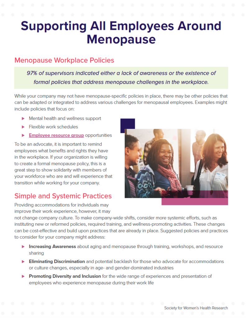Menopause Workplace Resource Guide for Managers - Society for Women's ...