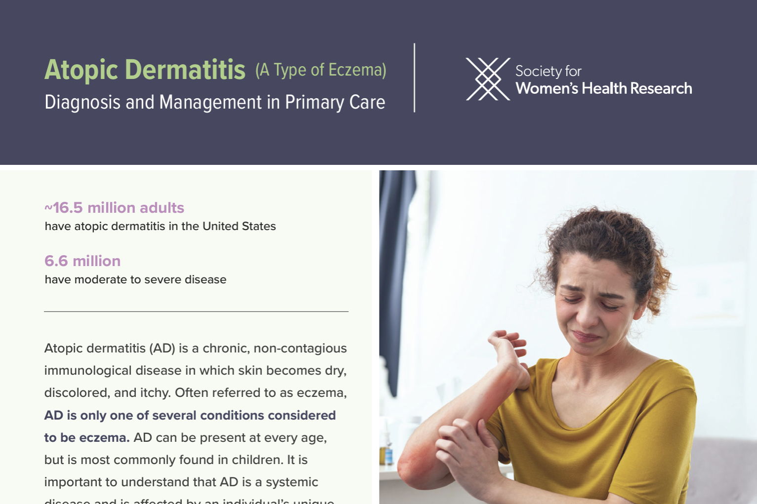 Atopic Dermatitis - Society for Women's Health Research