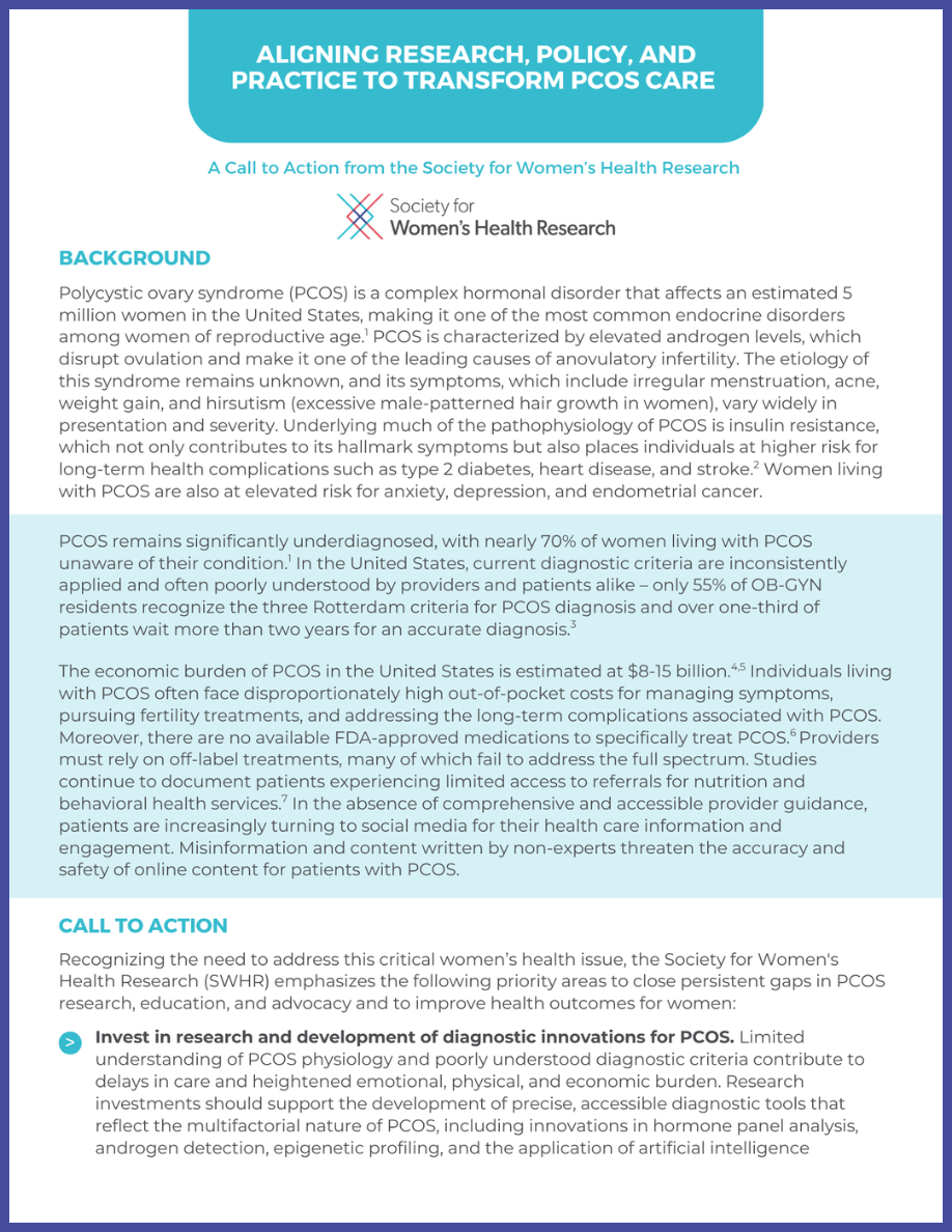 Aligning Research, Policy, and Practice to Transform PCOS Care ...